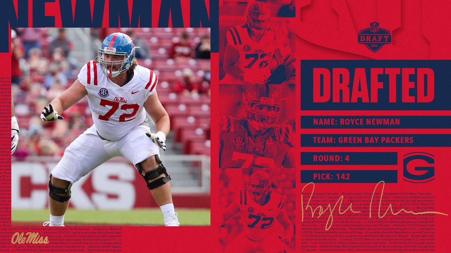 Royce Newman Drafted by the Green Bay Packers in the Fourth Round ...