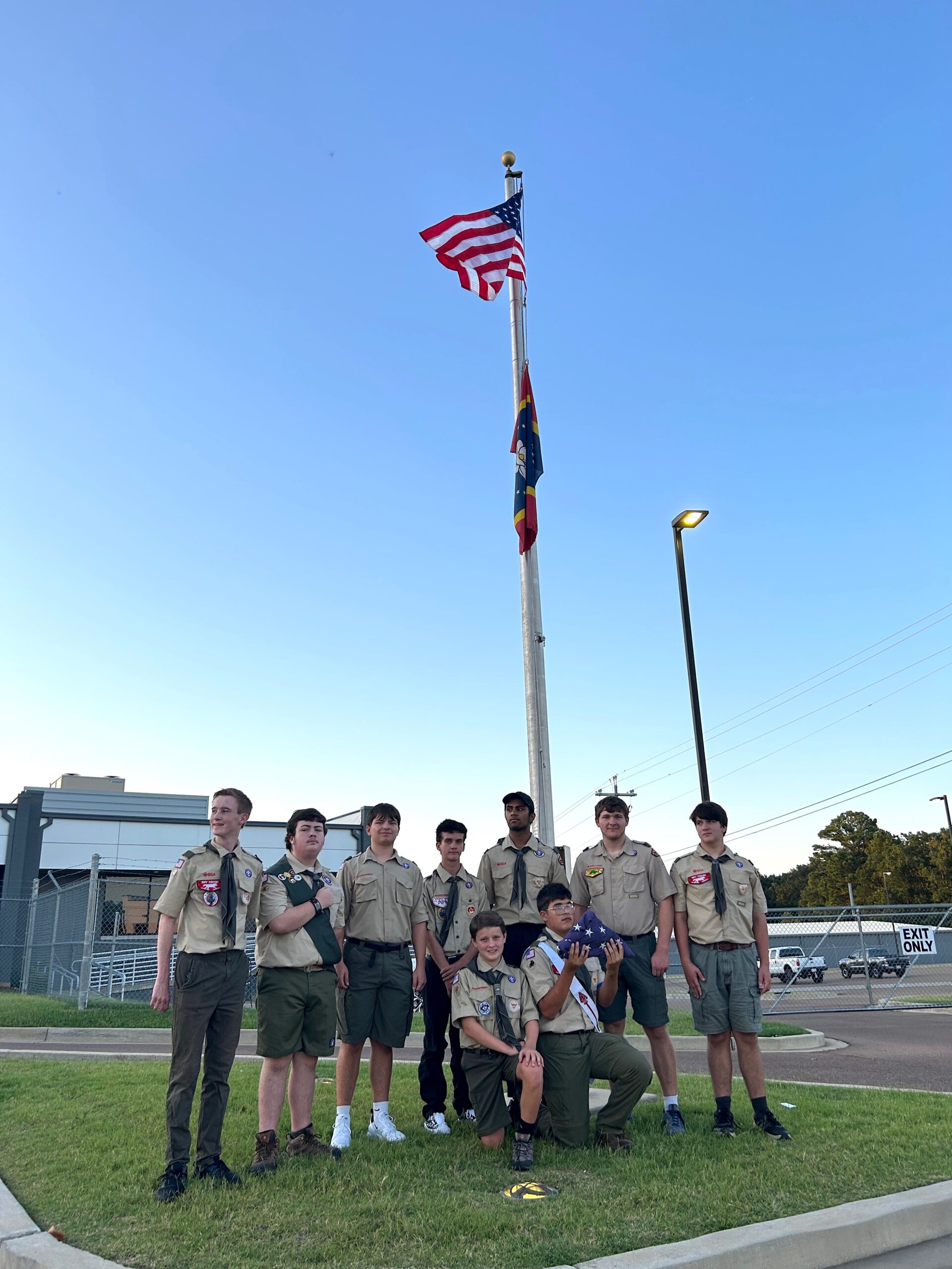 Boy Scout Troop 144 Replaces Worn Flag at North East Power - HottyToddy.com - Ole Miss Sports ...